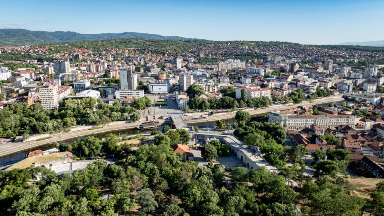 Palo drvo u centru Niša a grane završile na dostavnom kombiju, blokiran ...